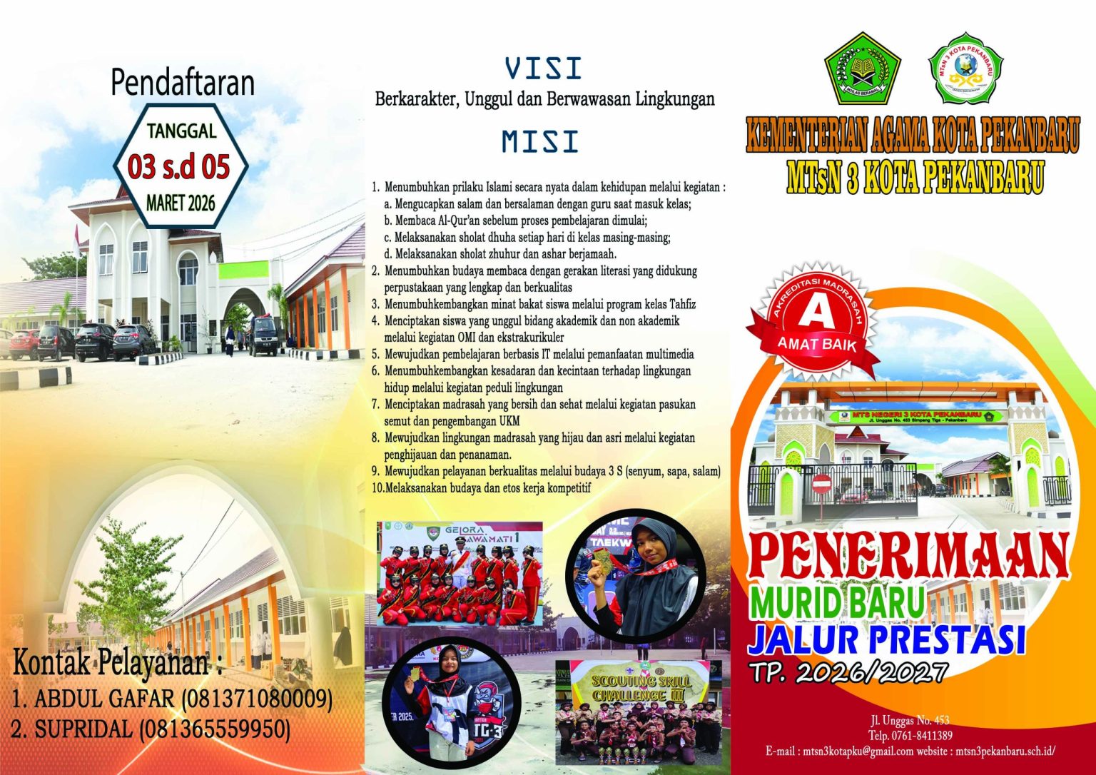PPDBM JALUR PRESTASI – MTsN 3 Kota Pekanbaru